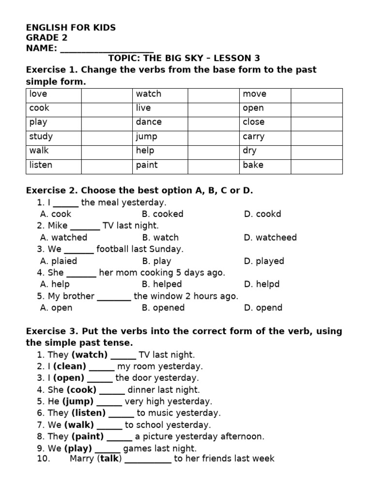 Grade 2 - Unit 4 - Lesson 3 | PDF