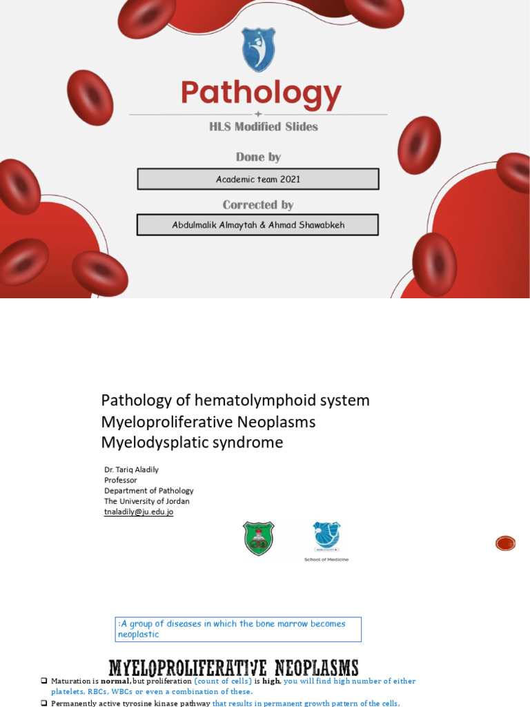 Lecture 5. Mpn + Mds | PDF | Diseases And Disorders | Medical Specialties