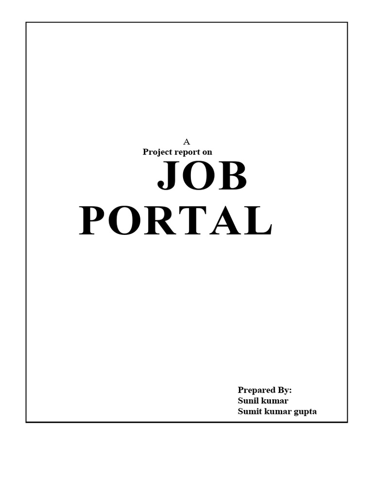 Job Portal Project Report Overview | PDF | Computer Engineering ...