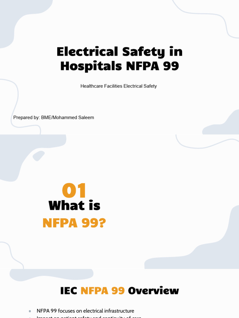 NFPA 99 Electrical Safety in Hospitals | PDF