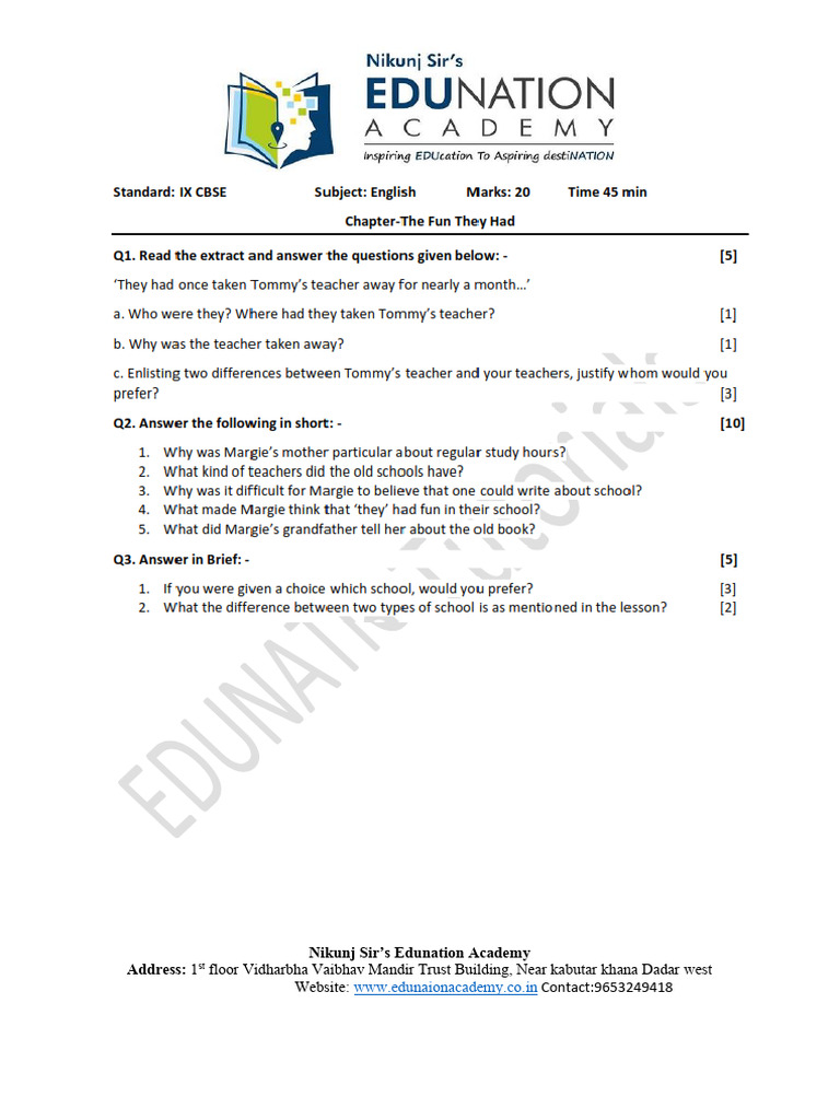 Edunation Academy in Dadar West | PDF