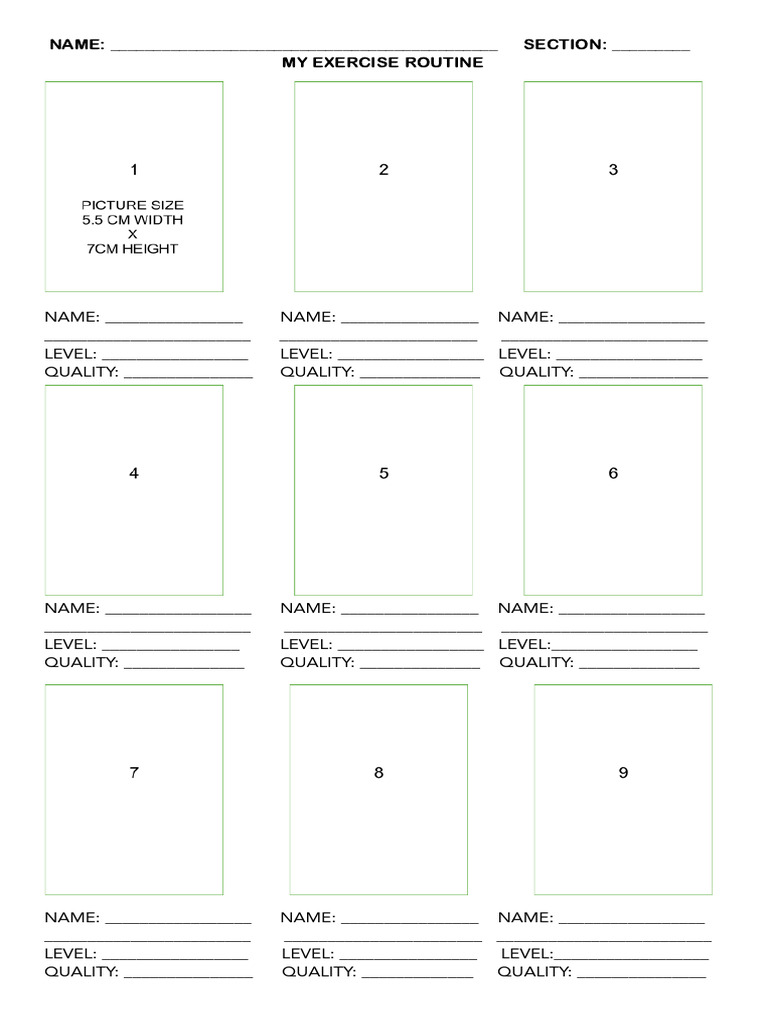 My Exercise Routine Reflection Guide | PDF | Physical Fitness ...