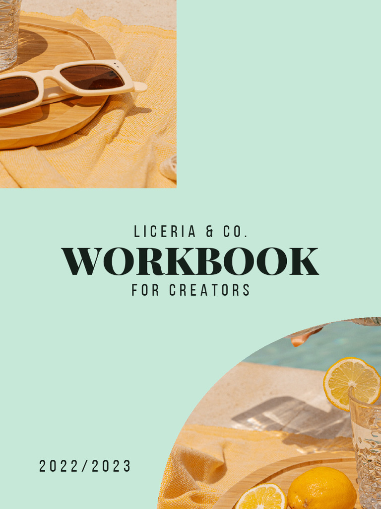 Turquoise and White Workbook Document | PDF