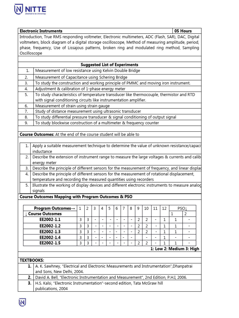 B. Tech Electrical Engineering Curriculum | PDF | Electrical ...