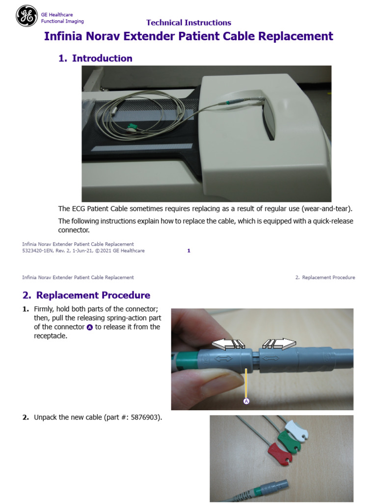 Norav Extender Cable Replacement Instructions_SM_5323420-1EN_2 | PDF