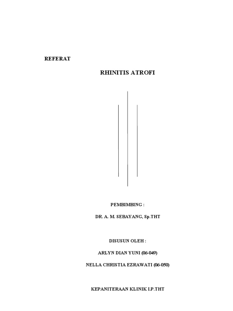 Referat Rhinitis Atrofi | PDF