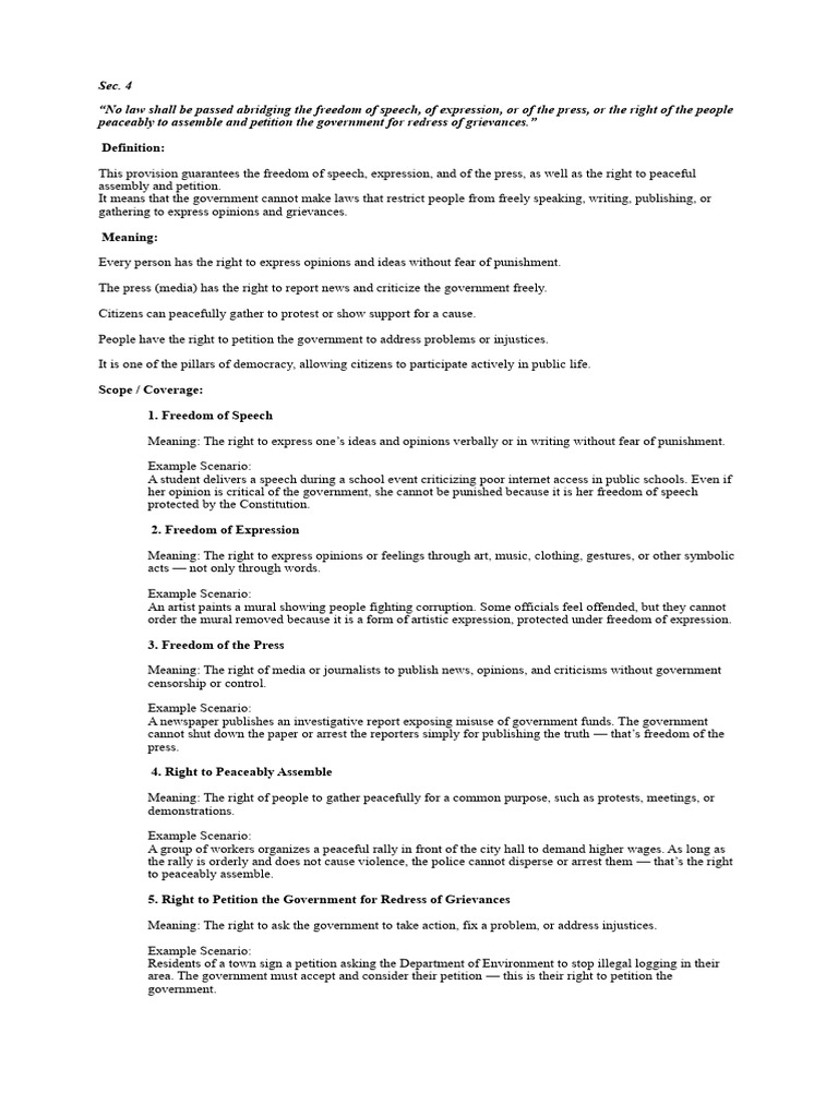 Consti. Final Topic Part 2 (1) | PDF | Freedom Of Religion | Freedom Of ...