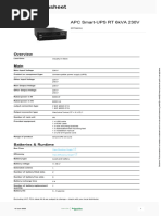 APC SRT8KXLI UPS Datasheet | PDF | Electrical Engineering | Electronics
