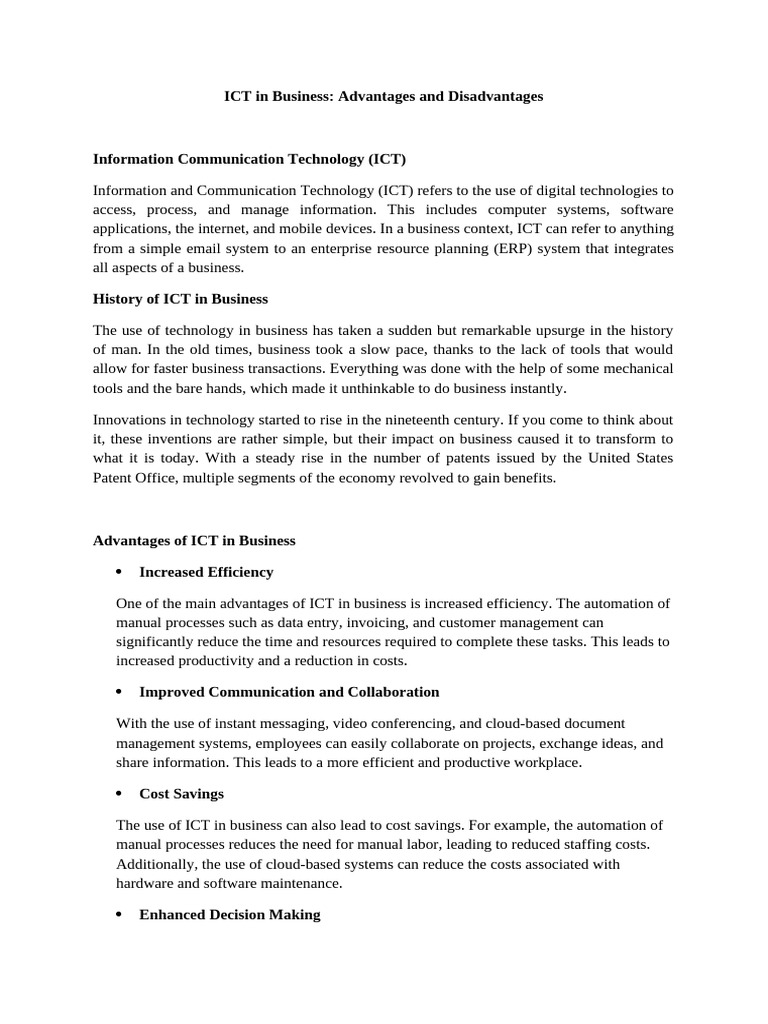 ICT in Business | PDF | Information Technology | Computer Security