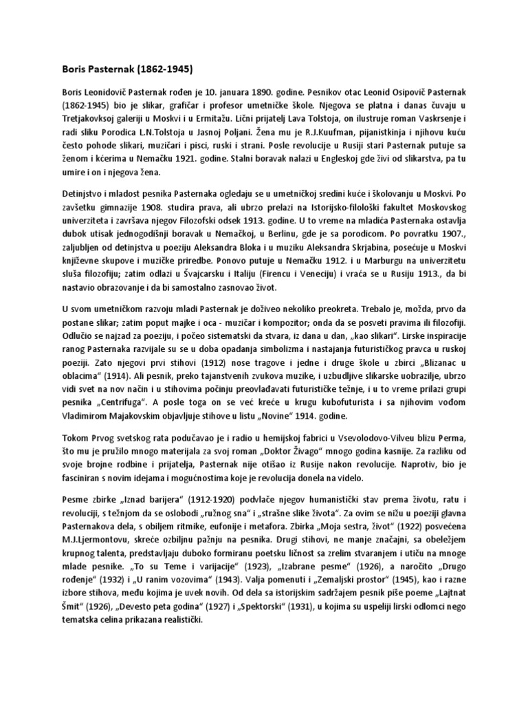 Boris Pasternak | PDF