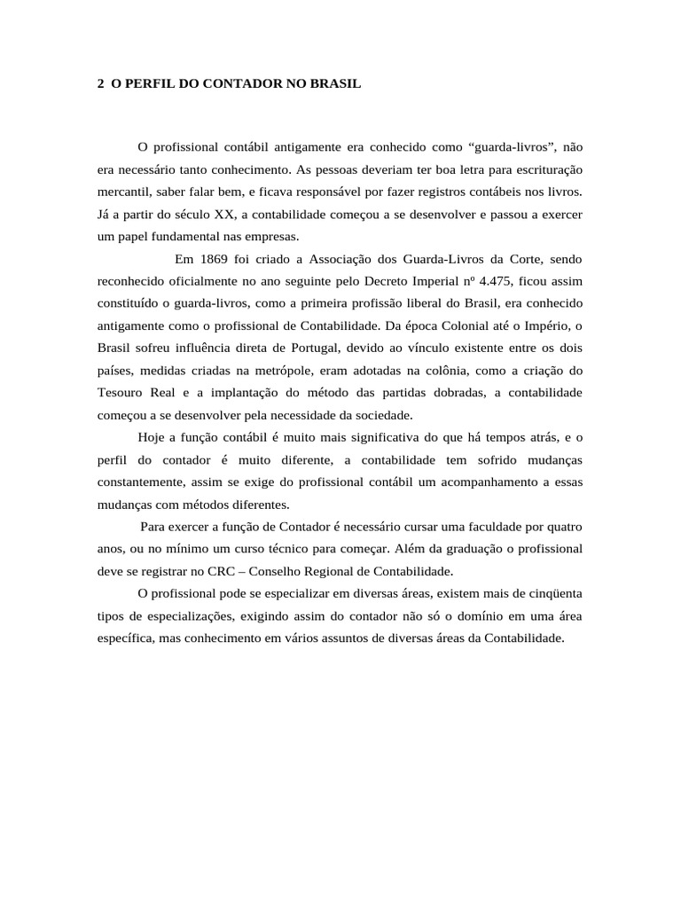 o Perfil Do Contador No Brasil | PDF