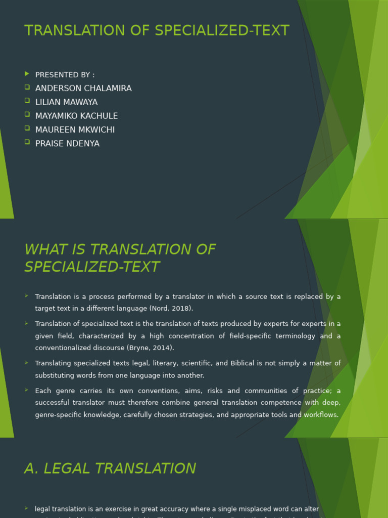 Translation of Specialized-text | PDF | Translations | New ...