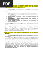 Forms of Diplomatic Correspondence | PDF | Ambassador | Diplomatic ...