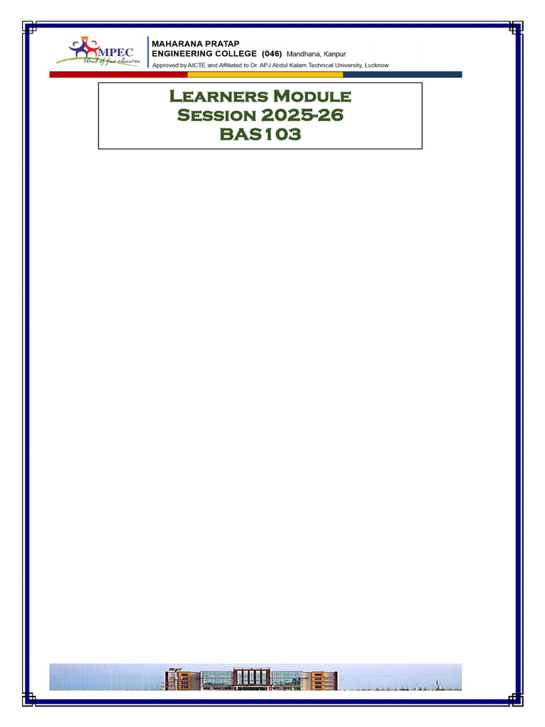 Bas103 2025 26 Practice Note | PDF | Integral | Derivative