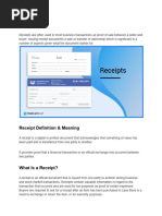 Types of Receipt | PDF | Receipt | Payments