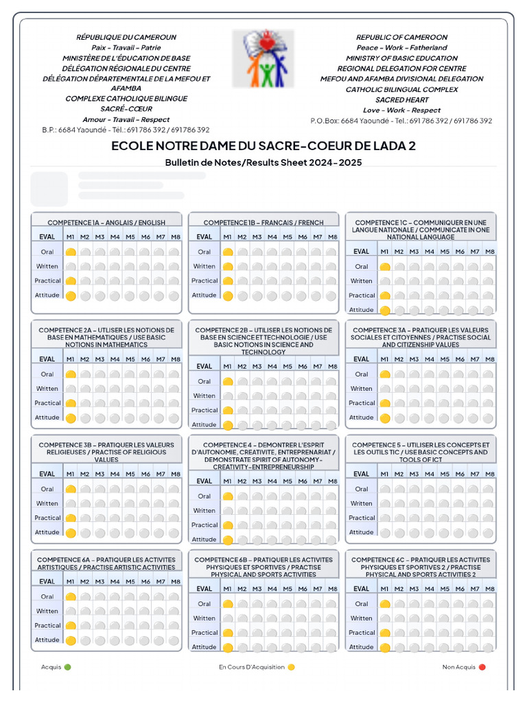 Bulletin Maternelle Avang Ella Rubis 2025-12-01 | PDF