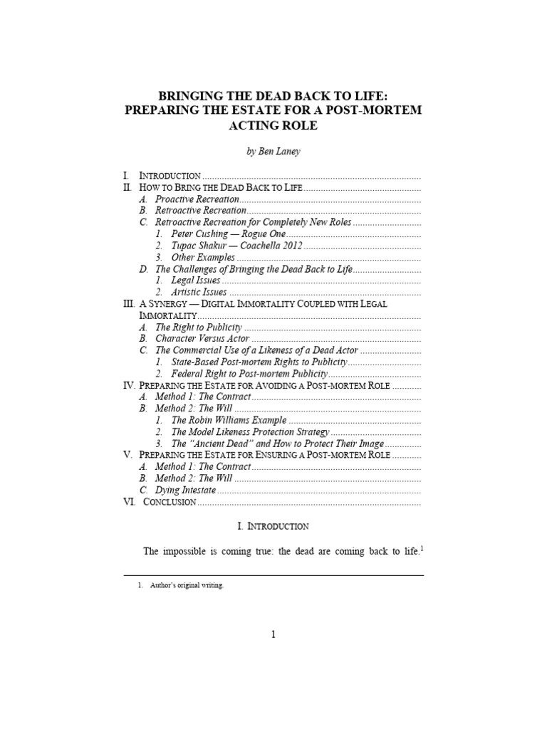 ssrn-3598316 | PDF | Personality Rights | Star Wars