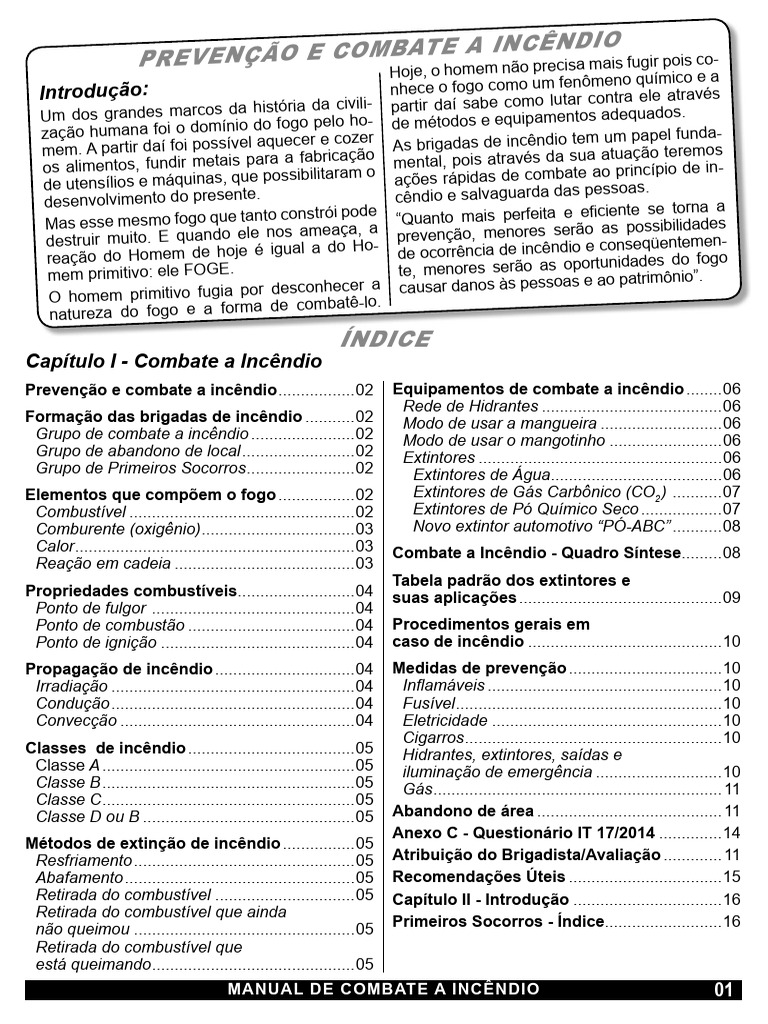 APOSTILA BRIGADA DE INCÊNDIO- MATERIAL COMPLEMENTAR | PDF | Incêndios ...