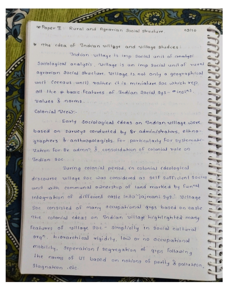Rural and Agrarian Social Structure | PDF