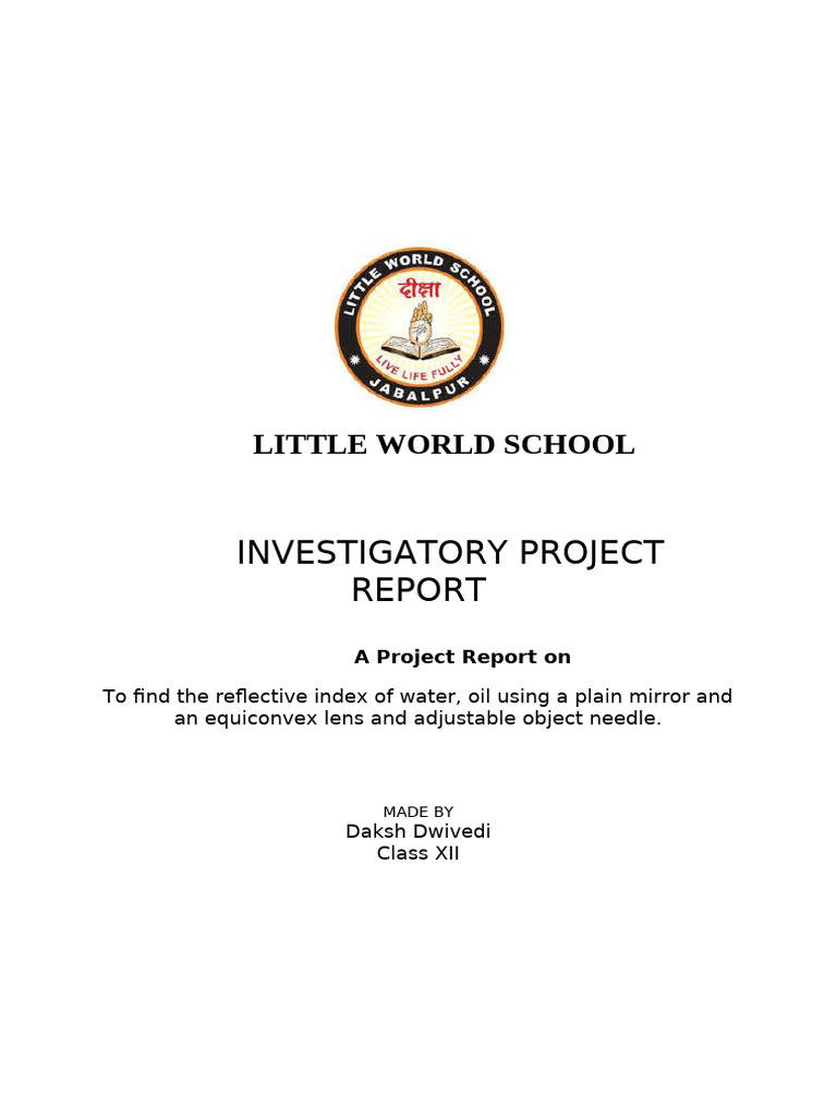 Little World School Project | PDF