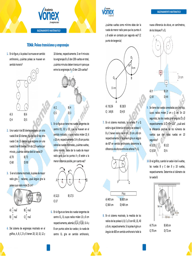 POLEAS Y ENGRANAJES 25 de octubre_RM (1) | PDF