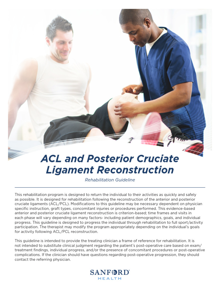 ACL/PCL Reconstruction Rehab Guide | PDF | Knee | Musculoskeletal System