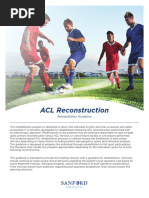 ACL Reconstruction Rehab Protocol | PDF | Knee | Limbs (Anatomy)