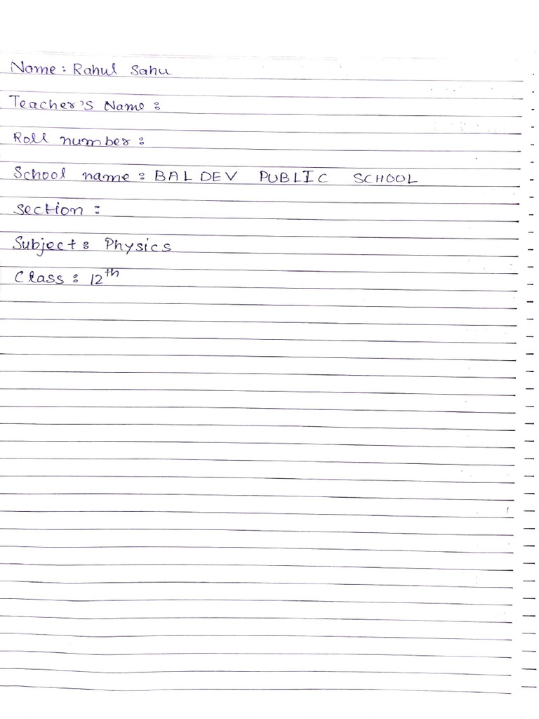 Physics Class 12 | PDF