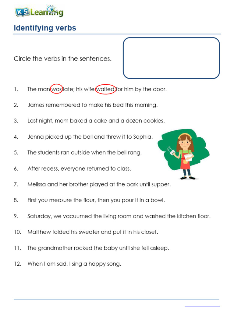Grade 3 Verbs Worksheets | PDF | Verb | Subject (Grammar)