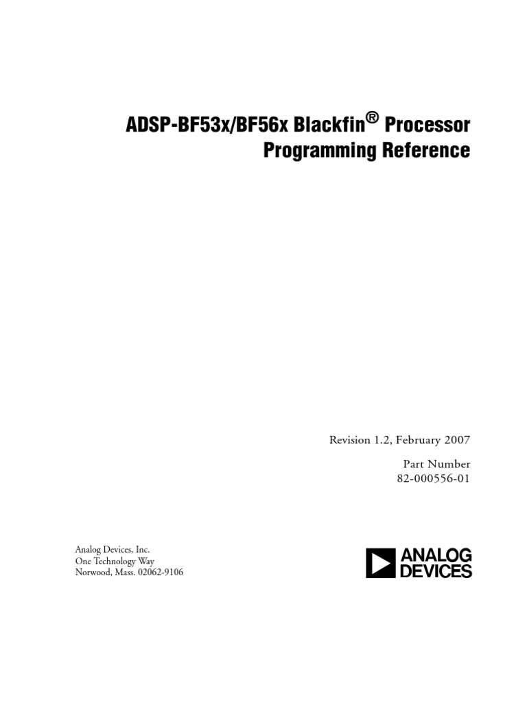 Blackfin Processor Programming Reference | PDF | Cpu Cache | Central Processing Unit