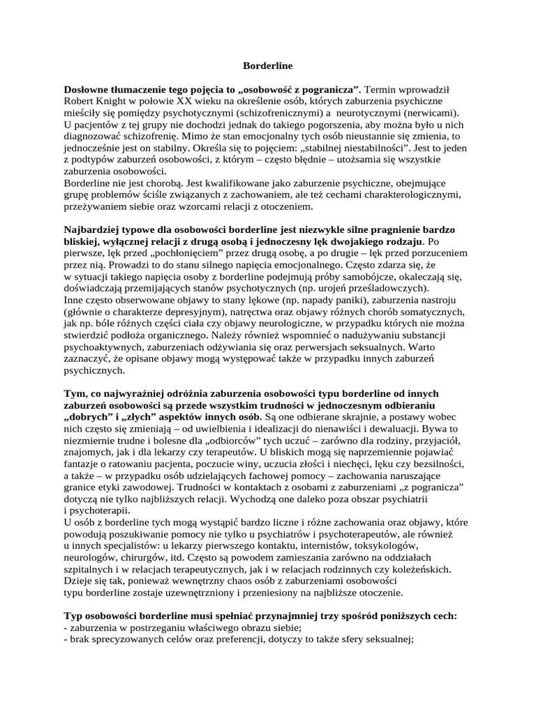 Borderline | PDF