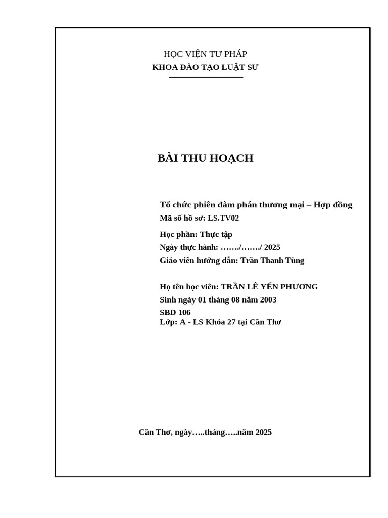 Bài Thu Hoạch Tư Vấn Doanh Nghiệp l02 | PDF