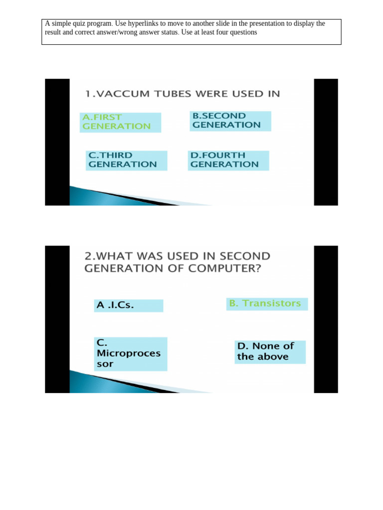 A Simple Quiz Program | PDF