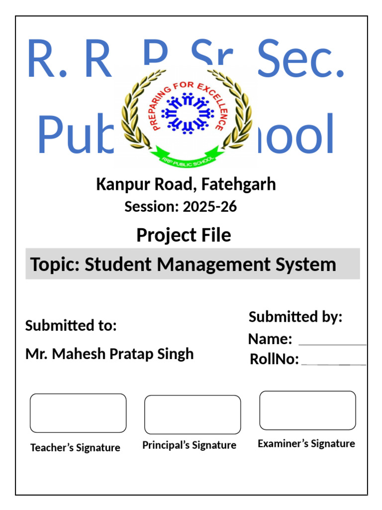 Student Management System Project | PDF | Computer Science | Computer Data