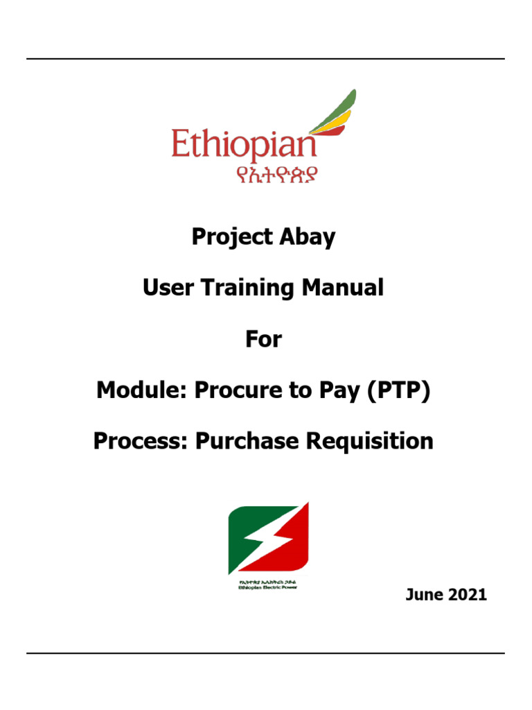SAP - EEP - PTP - Purchase Requisation User Manual Final | PDF ...