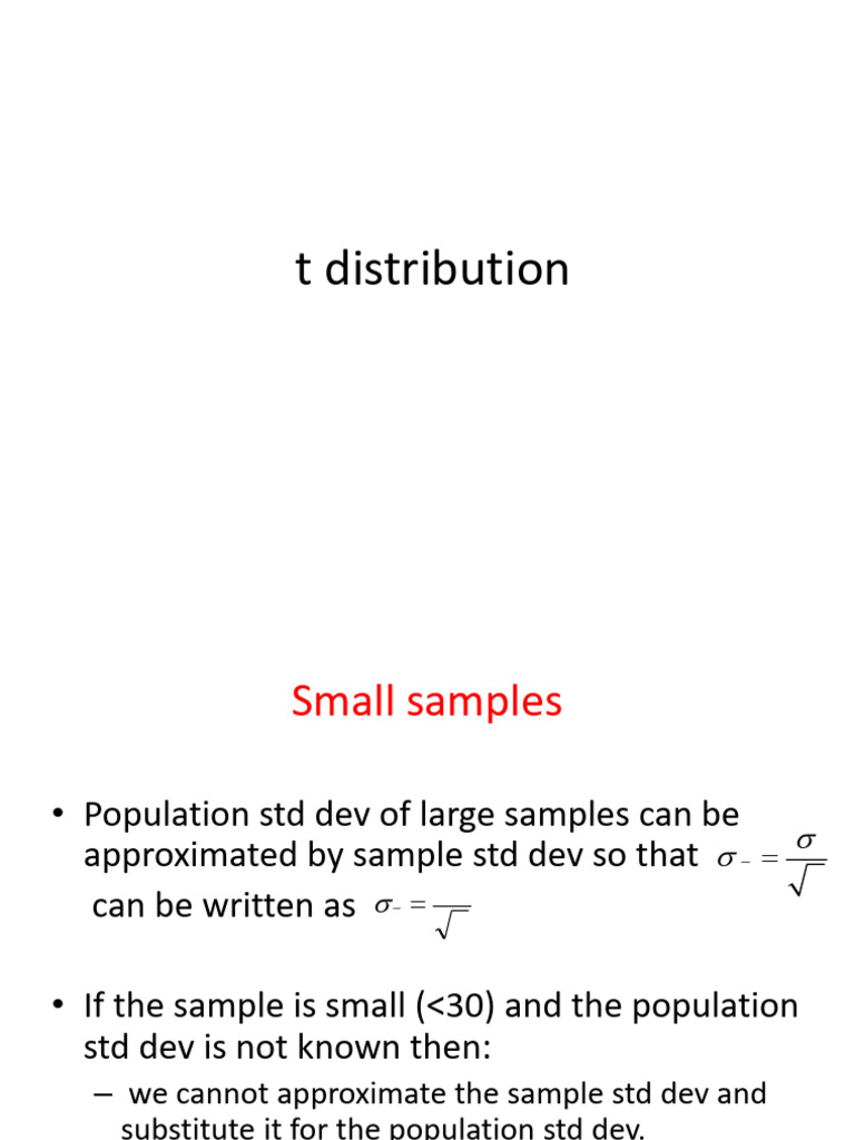 Understanding t Distribution and Testing | PDF | Statistical Theory ...