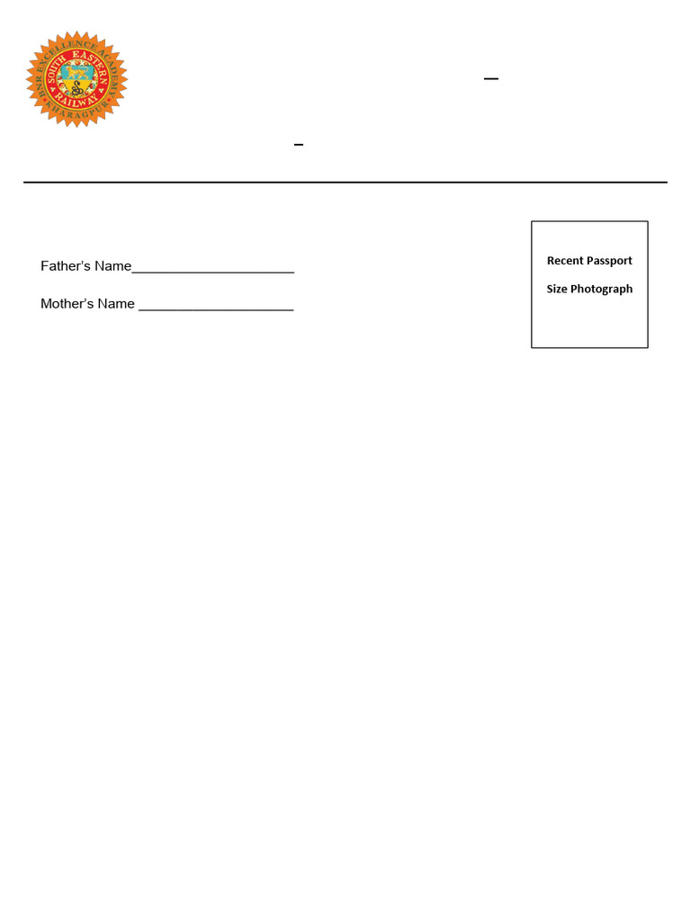 Application Form for Class I | PDF