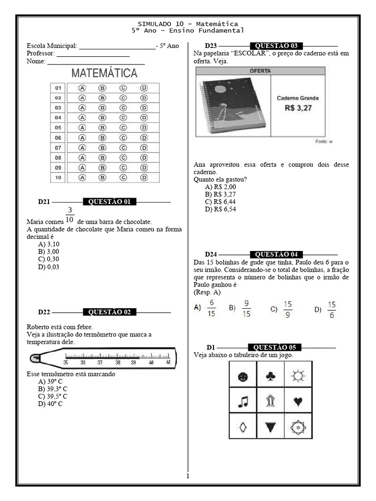 simulado_camaragibe2 | PDF
