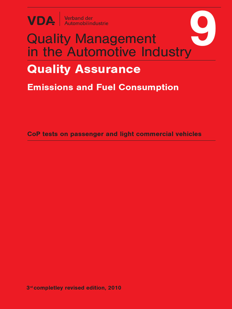 VDA - Band - 09 - Emissions and Fuel Consumption | PDF | Vehicles ...