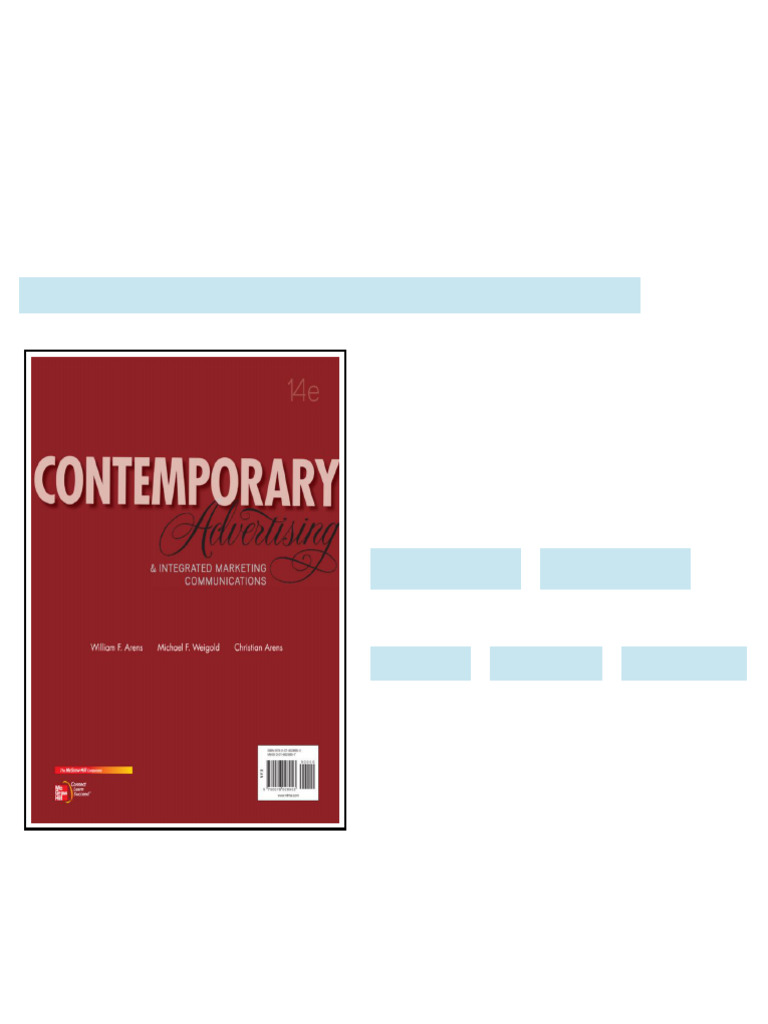 Contemporary Advertising and Integrated Marketing 14th Edition by Arens ...