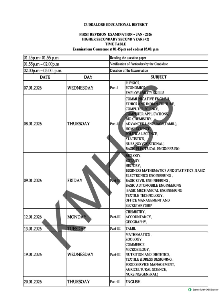 First Revision Time Table 2025-26(8)_3 | PDF