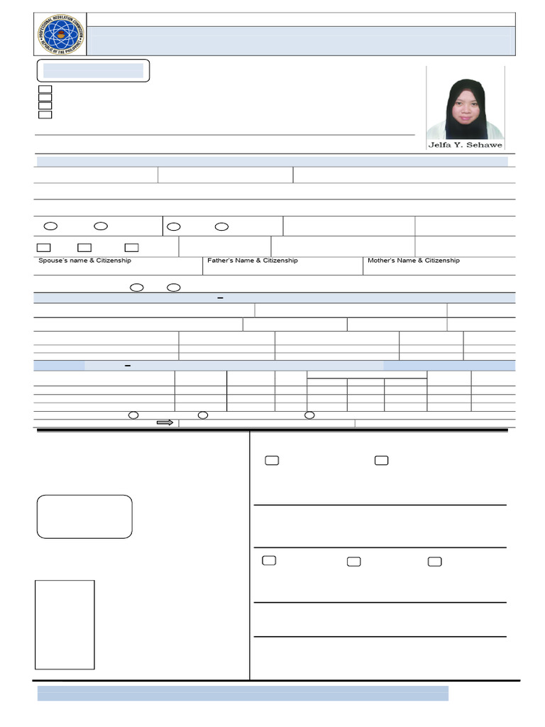 PRC Application Form for Licensure Exams | PDF | Justice | Crime & Violence