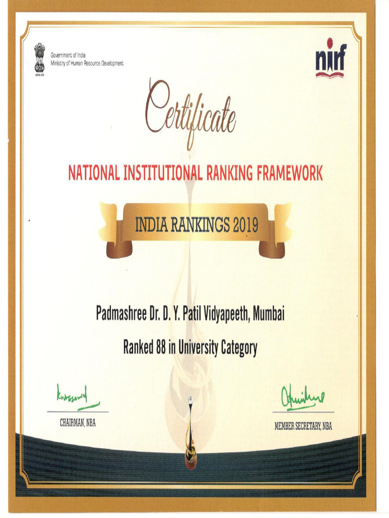 NIRF Ranking Updated | PDF