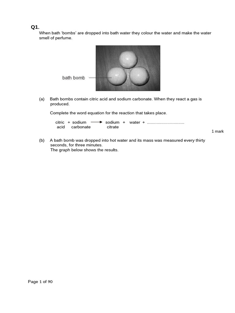 Chemistry Questions (1) | PDF | Rock (Geology) | Sodium Chloride