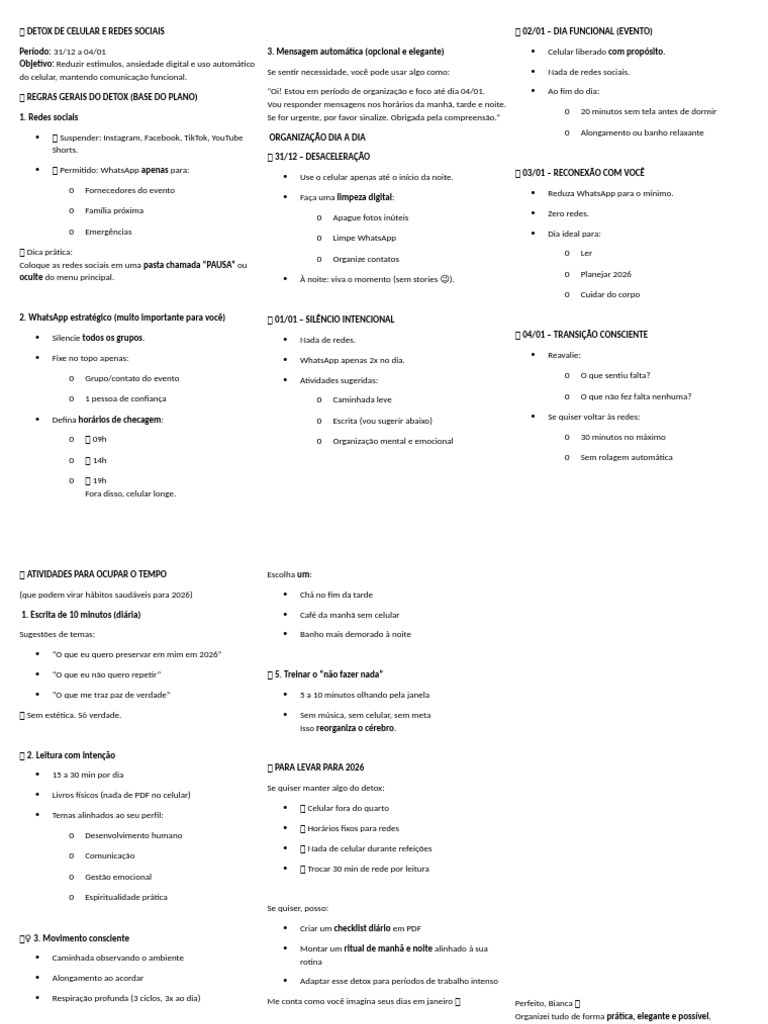 detox celular | PDF | Celulares | Tempo