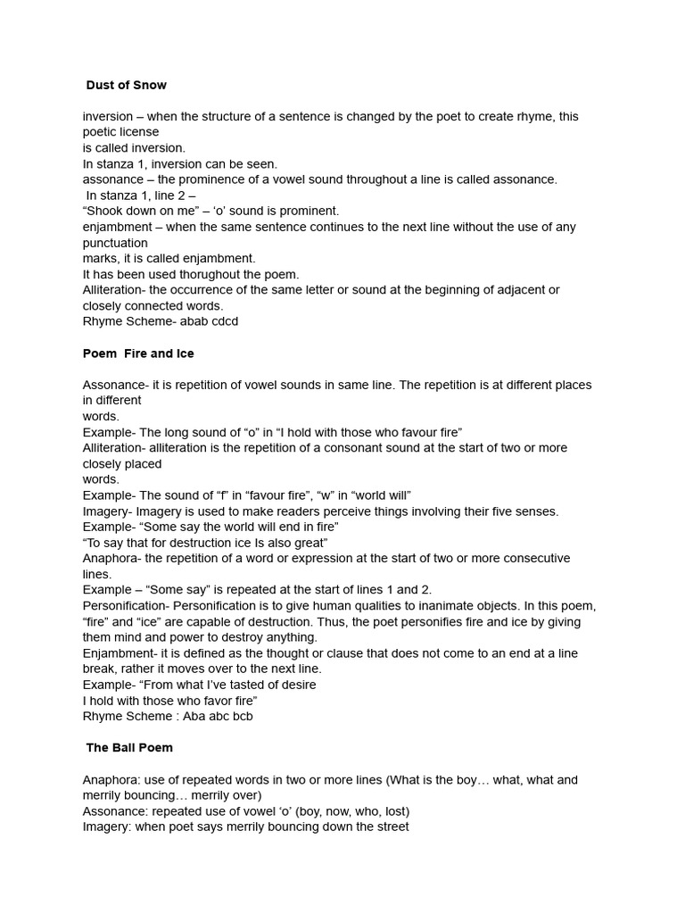 Poetic Devises - 5 Class X | PDF | Poetry | Rhyme