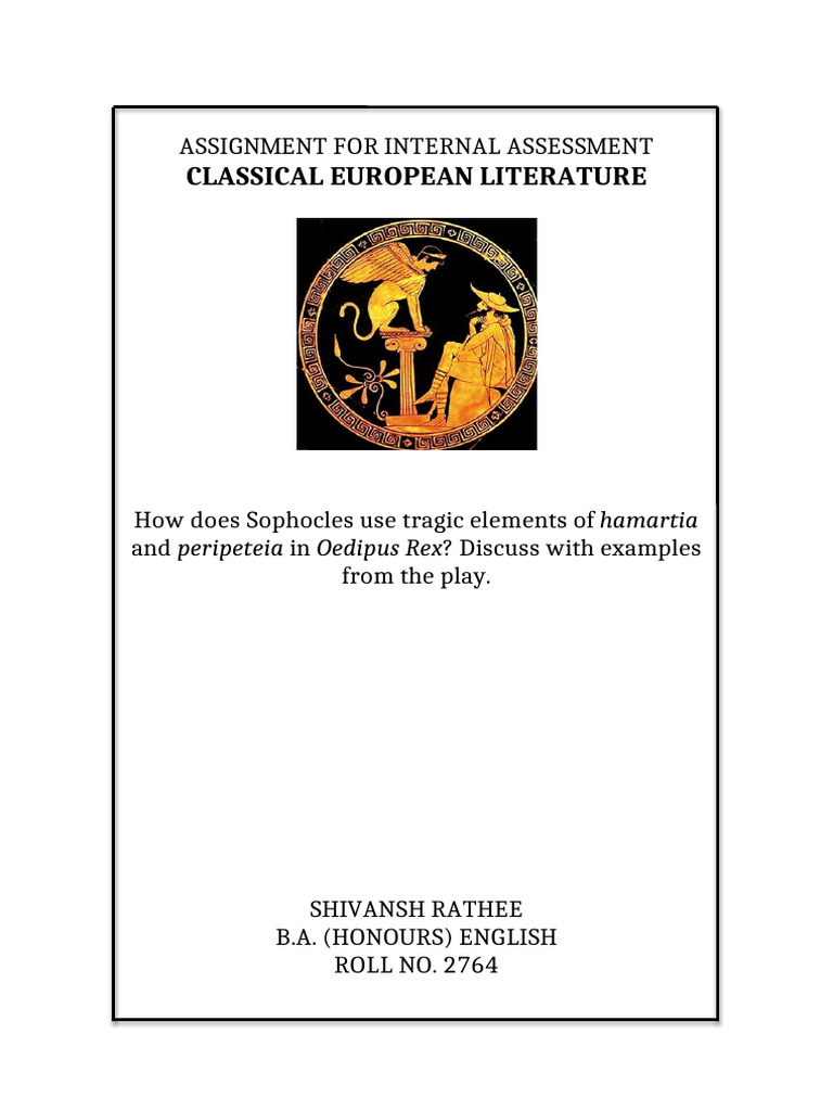 Oedipus Assignment | PDF | Oedipus | Tragedy