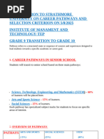 Grade 10 Selection and Pathways 2025 | PDF | Educational Assessment ...