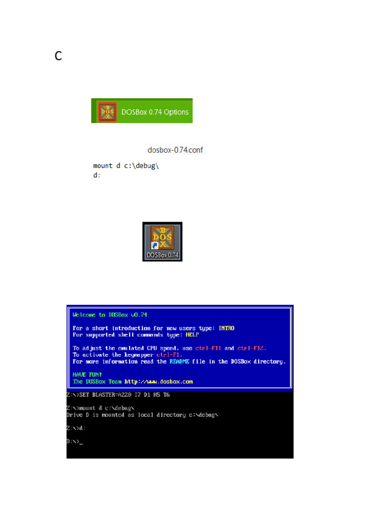 Guía para Configurar DosBox y Debug | PDF
