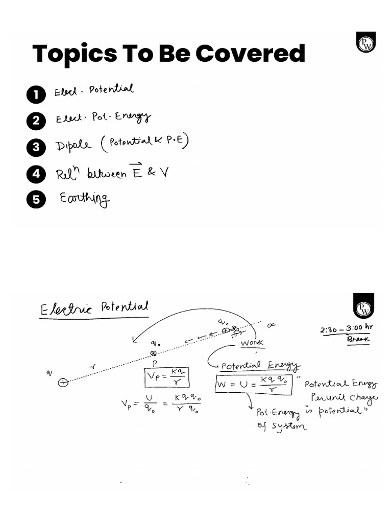 Electrostatic Potential and Capacitance_Class Notes_processed (1) | PDF